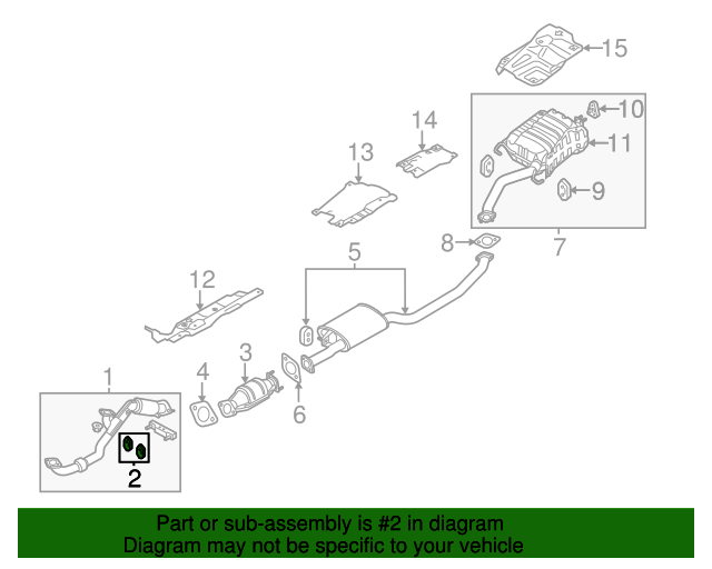 28768-36000 - Resonator & Pipe Hanger 2001-2013 Kia | Kia.Parts Store