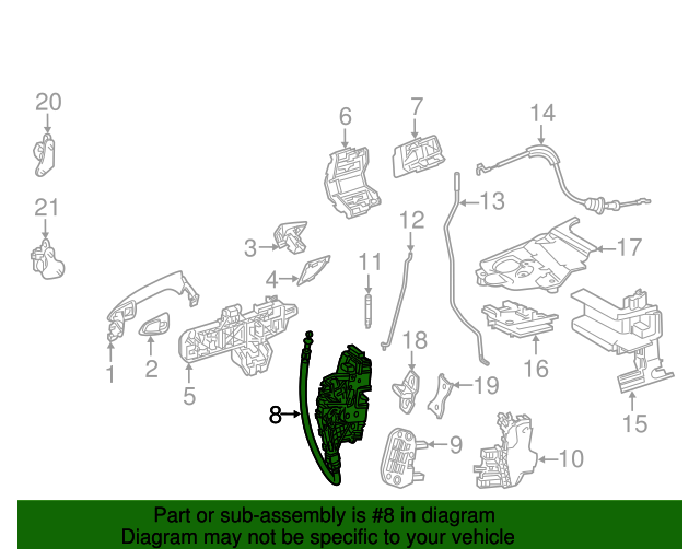 099-720-19-01 - Door Lock Actuator Motor 2014-2019 Mercedes-Benz ...