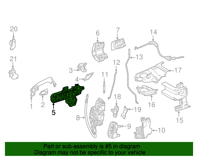 204-760-29-34 - Handle Base 2015-2019 Mercedes-Benz | Mercedes-Benz USA ...