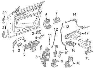 204-760-29-34 - Exterior Door Handle Base 2015-2019 Mercedes-Benz ...