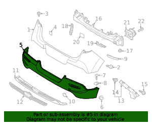 2020-2022 Kia Soul OEM NEW 2020 Kia Soul Wagon 5-Door Rear Lower Bumper ...