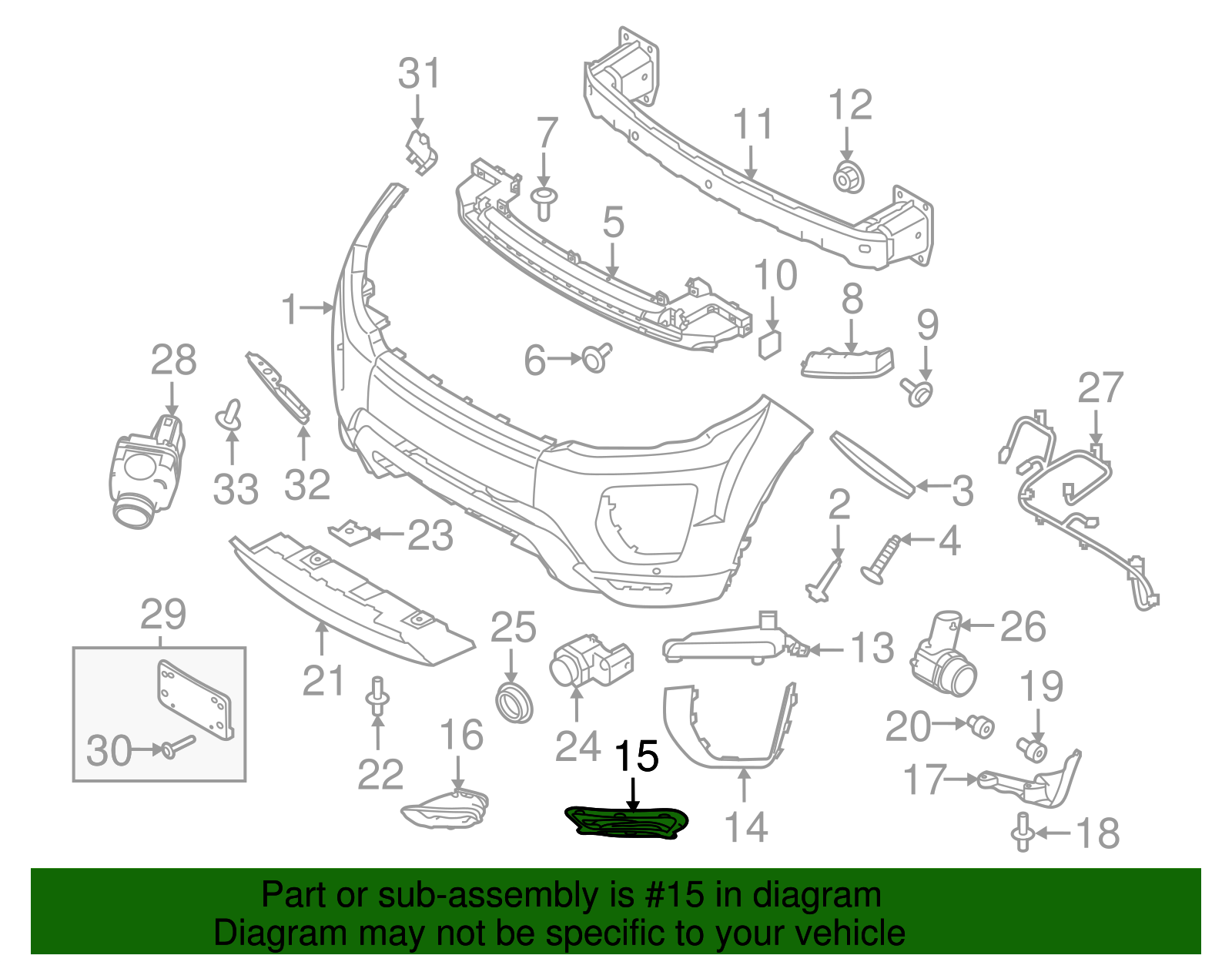 LR079491 - Insert - 2016-2019 Land Rover Range Rover Evoque | Land ...