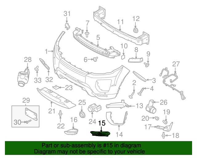 LR079491 - Insert - 2016-2019 Land Rover Range Rover Evoque ...