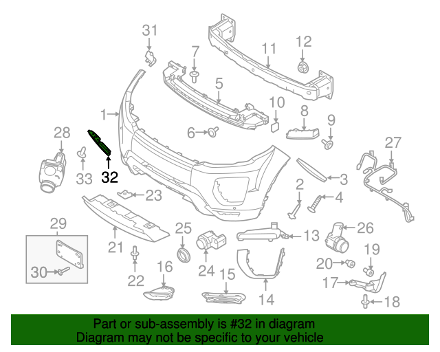 Genuine Lower Deflector for 2016-2019 Land Rover Range Rover Evoque ...