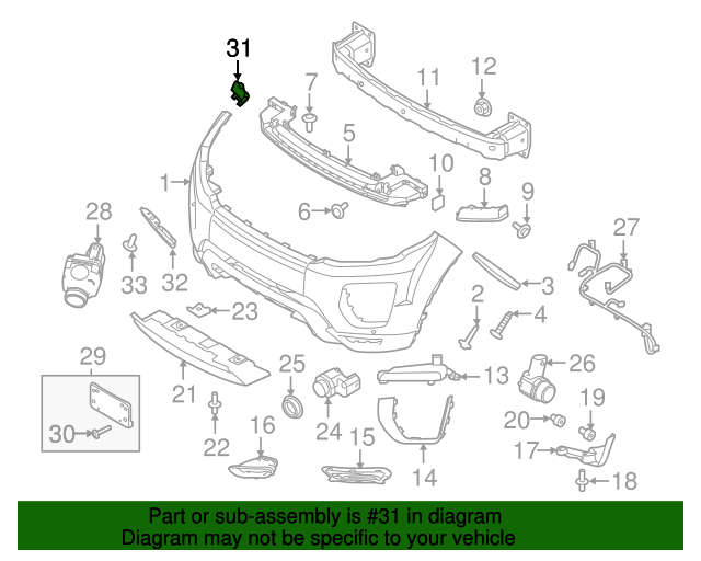 Genuine Lmp Washer Cover for 2012-2019 Land Rover Range Rover Evoque ...