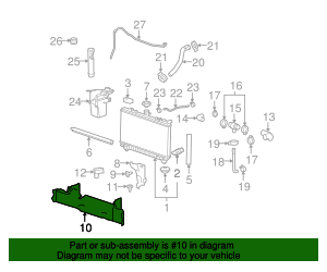 2010-2011 Chevrolet Camaro Radiator Air Inlet Duct 92233110 GM ...