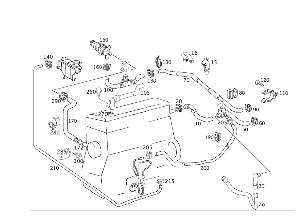 Hose - Part #203-830-05-96 | Mercedes Parts Center