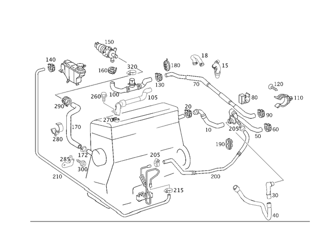 203-830-05-96 - Hose 1998-2006 Mercedes-Benz | Mercedes-Benz USA Parts