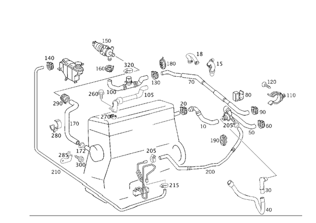 2001-2009 Mercedes-Benz Hose 203-832-27-94 | Mercedes-Benz Parts