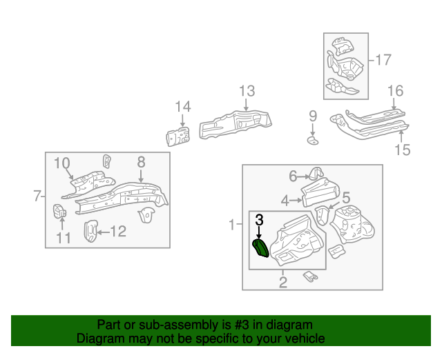 53813-02010 - Front Panel Extension - 2003-2008 Toyota | Sparks Parts