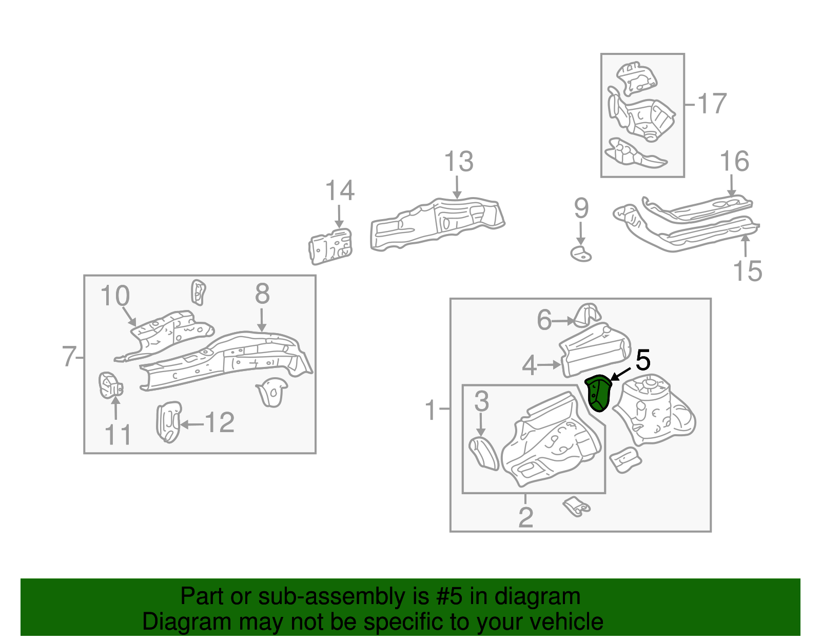 2003-2013 Toyota Upper Reinforced 53723-12080 | Toyota Parts Center