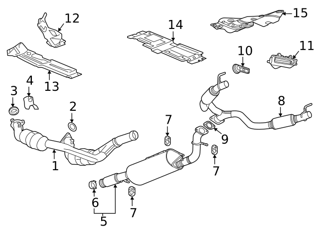 2021-2024 Cadillac Escalade ESV F Muffler 84964235 GM | GMPartsDirect.com