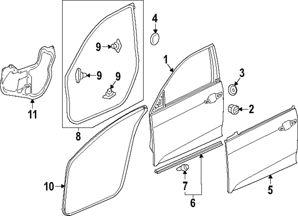 72328-3W0-A01 - 2023-2025 Honda HR-V - Lower Weather-Strip | Genuine ...