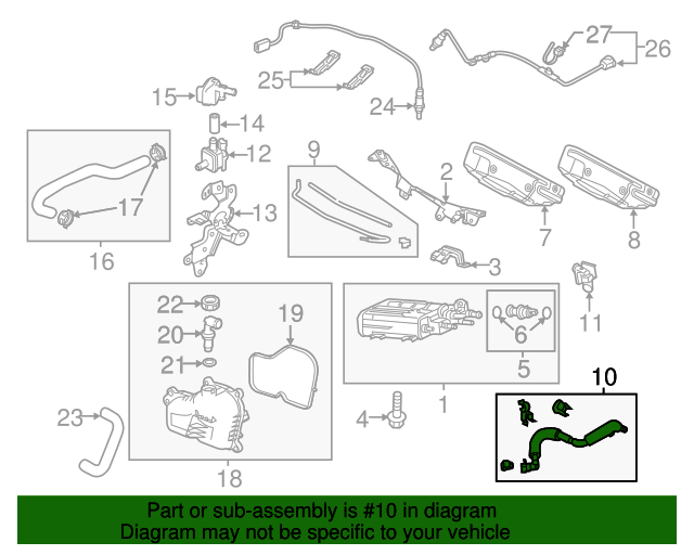 2014-2021 Mazda 6 Vent Tube GJR9-42-580 | TascaParts.com
