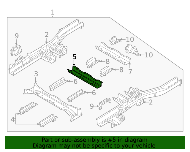 2022-2023 Kia Carnival Center Cross-Member 65852-R0000 | TascaParts.com