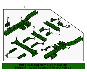 65700-R0100 - Rail Assembly - 2022-2024 Kia Carnival | Kia Auto Parts
