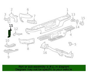 2015-2022 GM Rear Driver Side Bumper Impact Bar Outer Bracket 22900982 ...