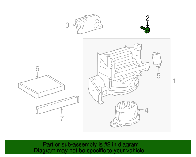 2000-2021 Toyota Blower Assembly Screw 90099-00968 | Toyota Parts Center