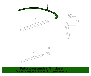 2007-2012 Lexus ES350 Window Molding 75708-33030 | OEM Parts Online