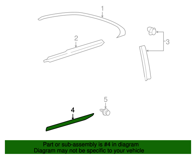 2007-2009 Lexus ES350 Lower Molding 75745-33050-A1 | Discount Parts Monster