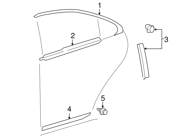 2007-2009 Lexus ES350 Lower Molding 75745-33050-A1 | Discount Parts Monster