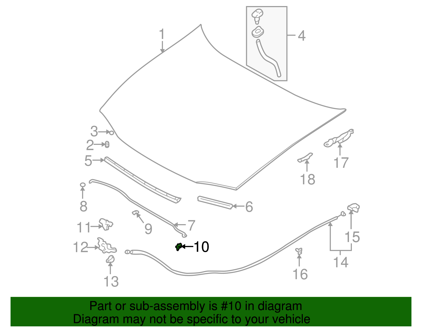 1990-2002 Subaru Stay Rod Clamp 57255AA000 | Subaru Parts For You