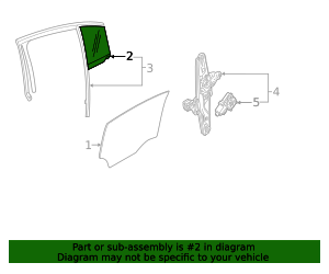 2020-2023 Cadillac CT5 Rear Passenger Side Door Window Weatherstrip ...