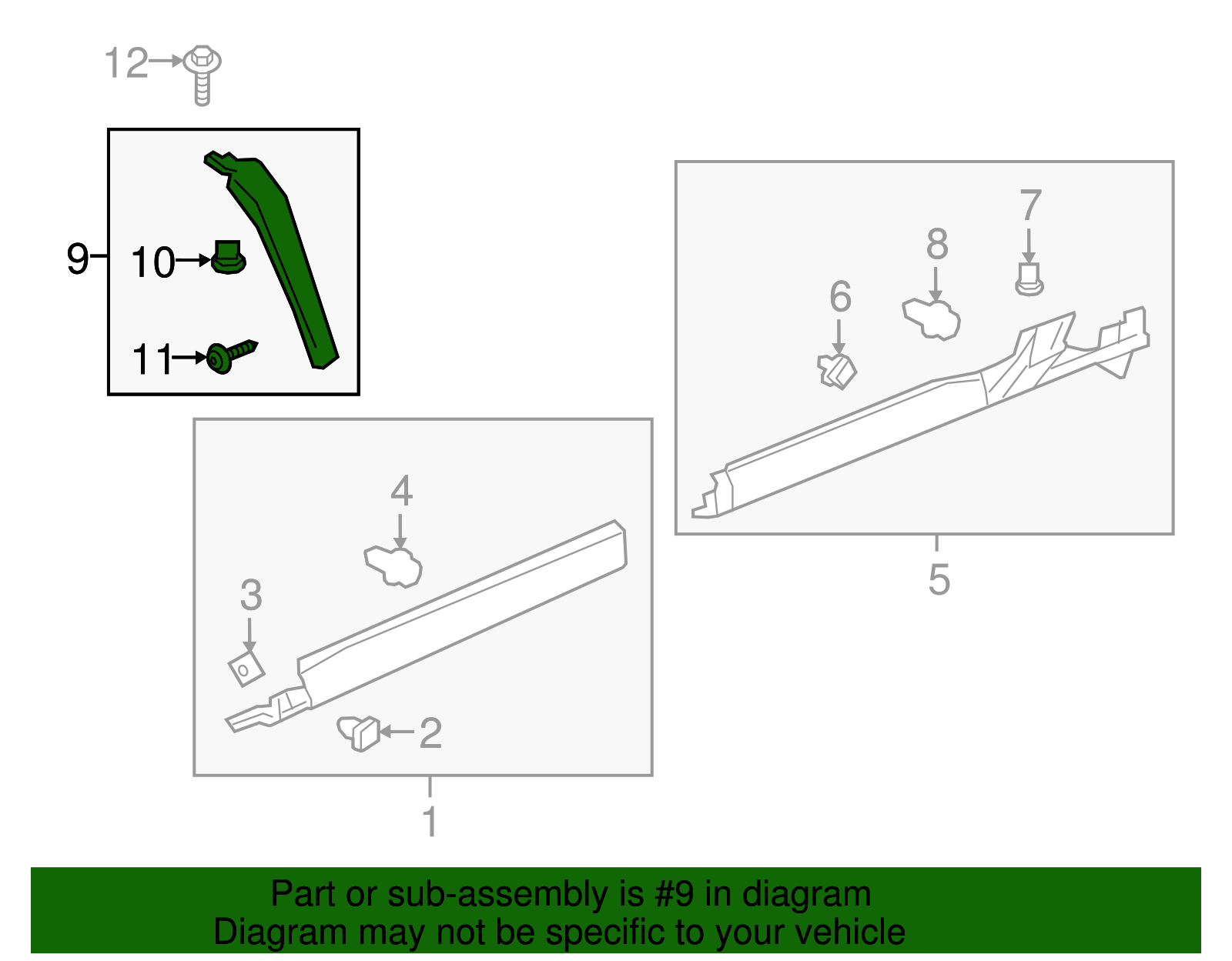 74455-T6Z-A01ZM - 2022-2025 Honda Ridgeline - Pillar Molding | Genuine Honda Parts