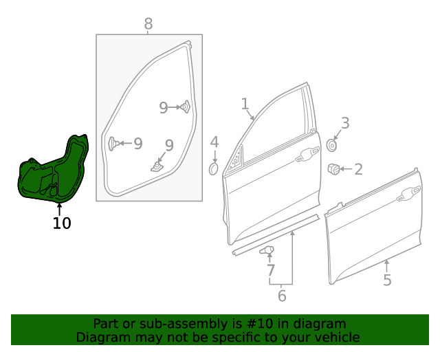 2022-2024 Honda Civic Water Shield 72321-T39-A11 | Honda Factory Parts