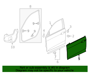 67151-T20-A00ZZ - Door Outer Panel 2022-2024 Honda Civic | AutoNation Parts