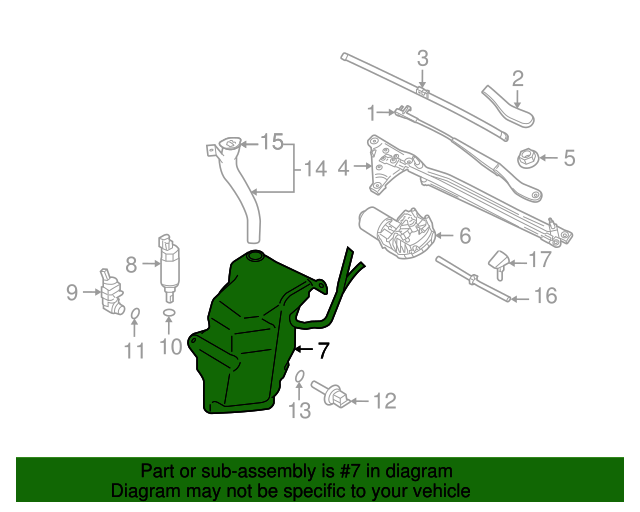 31349947 - Washer Fluid Reservoir 2011-2013 Volvo | AutoNationParts.com