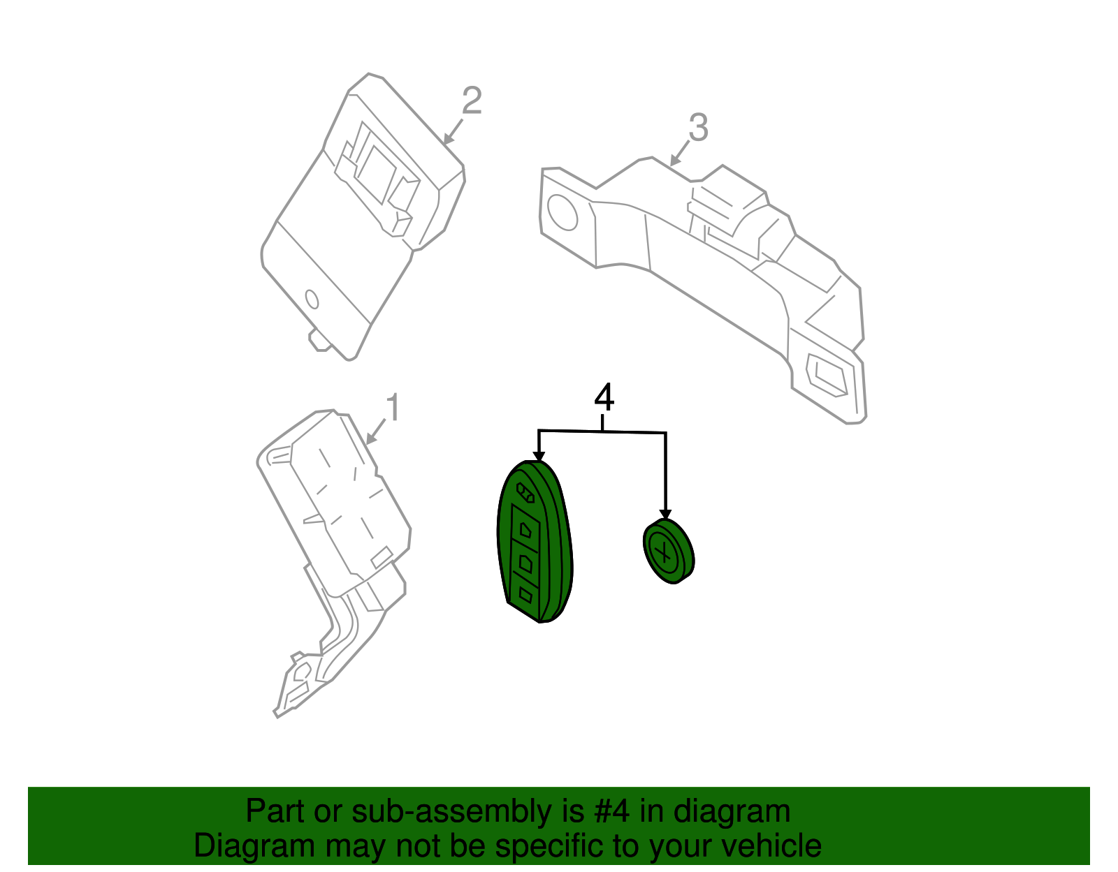 2007-2014 Nissan Keyless Entry Transmitter 285E3-JA05A | OEM Parts Online