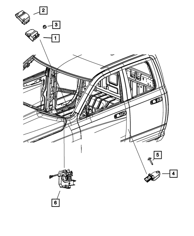 2012 Ram 1500 Occupant Restraint Module 68148013AA | Mopar eStore