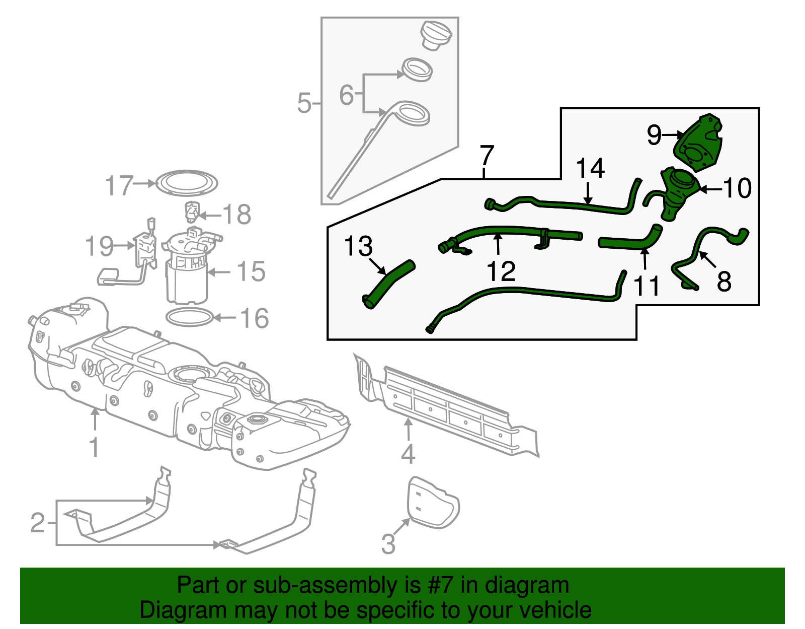 2008-2010 GM Fuel Tank Filler Pipe 20792232 | GM Parts Center