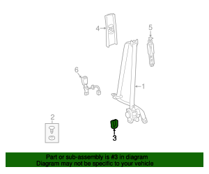 73233-0C010-A1 - Belt & Retractor Cap - 2015-2017 Toyota Camry | OEM ...