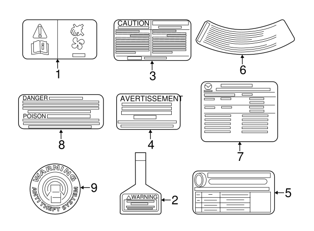 2013-2016 Mazda CX-5 Tire Press Label KD31-69-014B | Florida Mazda Parts