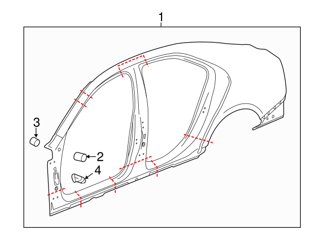 2013-2018 Cadillac ATS GM 84307910 Passenger Side Body Side Outer Panel ...