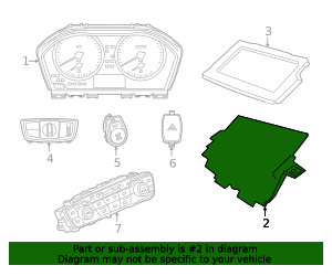 62308736366 - 2018-2023 BMW X2 Head-Up Display (62-30-8-736-366) | BMW ...