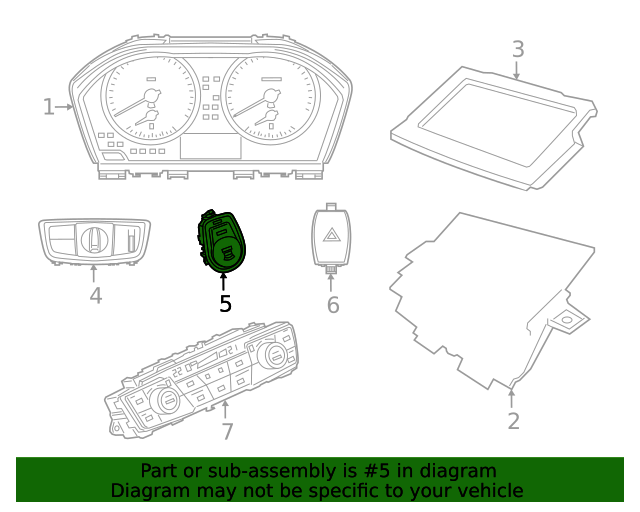 Genuine BMW 61-31-9-289-135 | Start Button | FREE Shipping on Most ...
