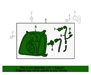 19432938 - "Passenger Side Headlamp with Front Side Marker, Park, and ...