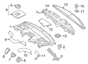 222-694-03-37-7N25 - Speaker Cover 2014-2020 Mercedes-Benz | Mercedes ...