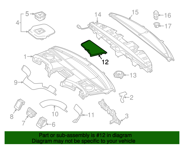 222-694-03-37-7N25 - Speaker Cover 2014-2020 Mercedes-Benz | Mercedes ...