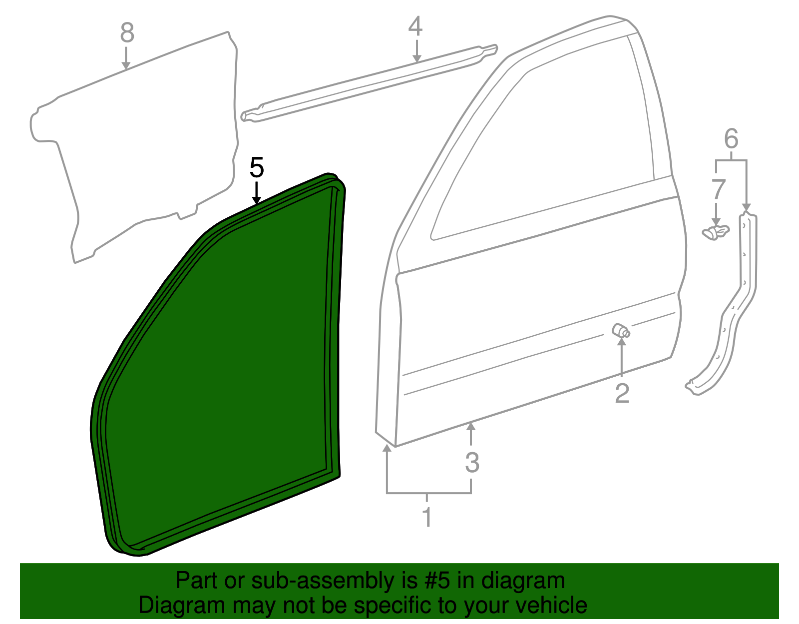 62312-35013 - Door Seal 1996-2002 Toyota 4Runner | AutoNation Parts
