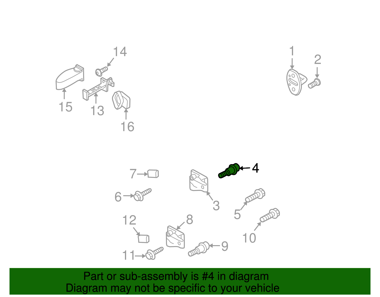 2008-2018 Audi Lower Hinge Bolt WHT-002-246 | TascaParts.com