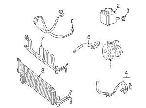 2010-2013 Mercedes-Benz Power Steering Pressure Hose 204-460-41-24-64 ...
