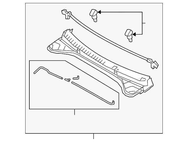 86150-F3000 - Cowl Grille - 2017-2018 Hyundai Elantra | World OEM Parts ...