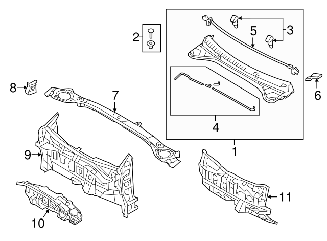 Genuine Side Cover for 2017-2020 Hyundai Elantra | Part# 86153-F3000 ...