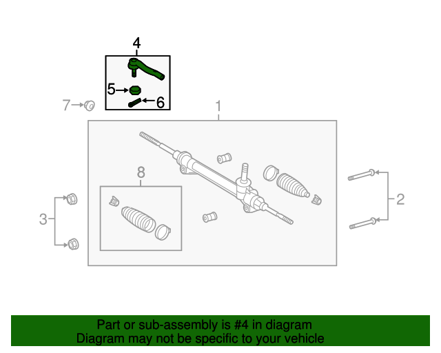 45470-09130 - Steering Tie Rod End (Left) - 2011-2020 Toyota Sienna ...