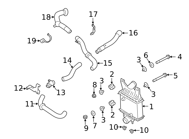 Genuine OEM Inter-Cooler Part# LR062405 Fits 2016-2021 Land Rover: Up ...