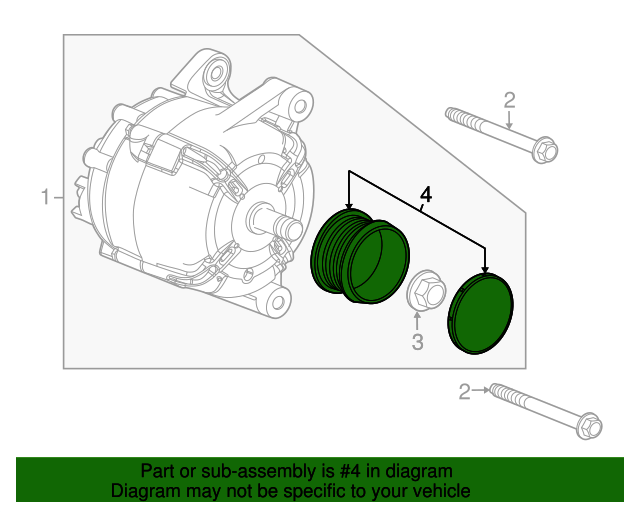 2016-2018 Buick Encore Alternator Pulley 12655282 | GMPartsDirect.com